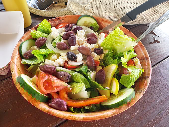 A salad that's anything but boring. This vibrant bowl is a Mediterranean vacation for your taste buds.