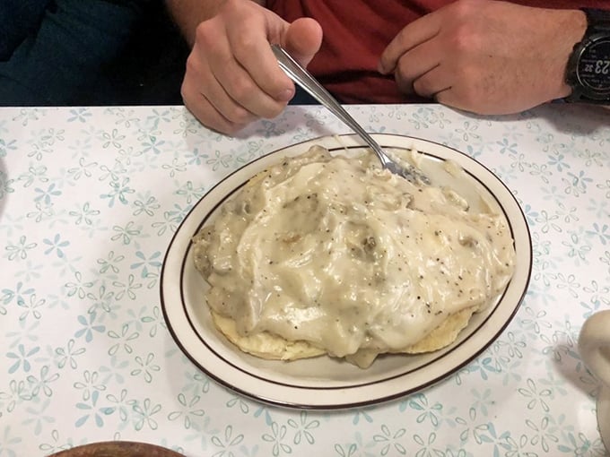 Biscuits and gravy: the breakfast equivalent of a warm hug from your favorite grandma. Comfort food perfection!