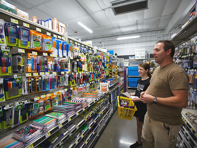The thrill of the hunt! These shoppers navigate the aisles like seasoned explorers, their carts ready for the next great find.