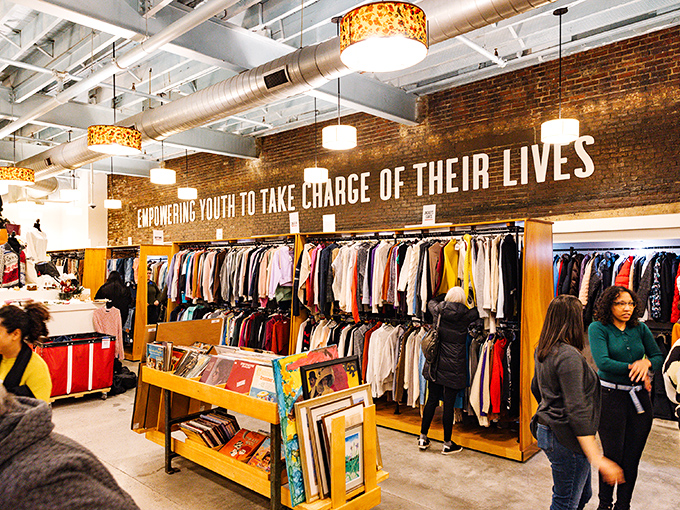 Thrift store gold hunters in their natural habitat. Watch as seasoned shoppers navigate the aisles with the precision of seasoned explorers.