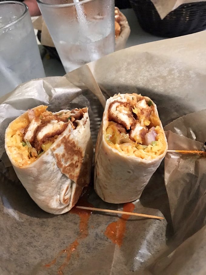 Wrap star! This Sriracha chicken wrap is bringing the heat and the sweet in a handheld flavor explosion.