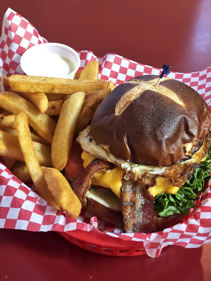 The Barnyard Burger: Old MacDonald's farm never looked so delicious. It's a flavor fiesta that'll have you singing "E-I-E-I-Yum!"