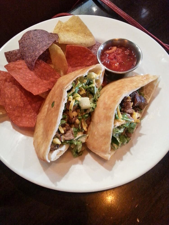 Pita perfection! This steak-stuffed pocket is like a edible hug from Montana, packed with fresh veggies and enough flavor to make you yodel with joy.