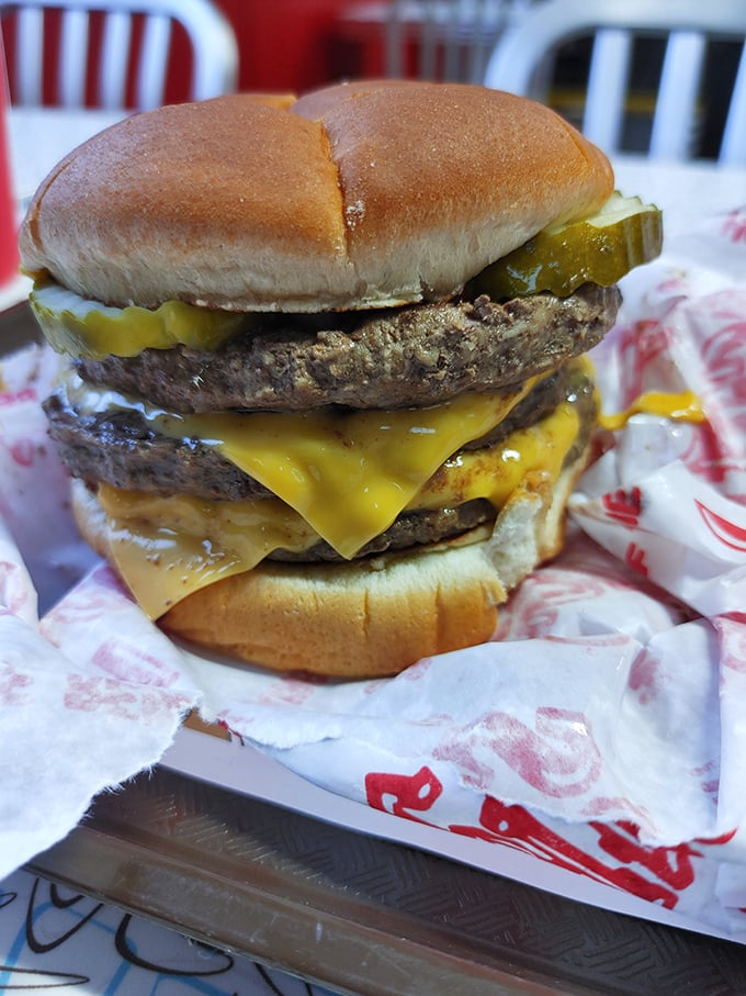 The Triple Patty: for when you're so hungry, you could eat a cow. Or three. It's a towering testament to the power of beef.