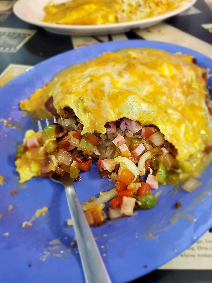 Talk about eating your veggies in style! This omelet is packed with more colors than Joseph's technicolor dreamcoat. A rainbow you can actually taste!