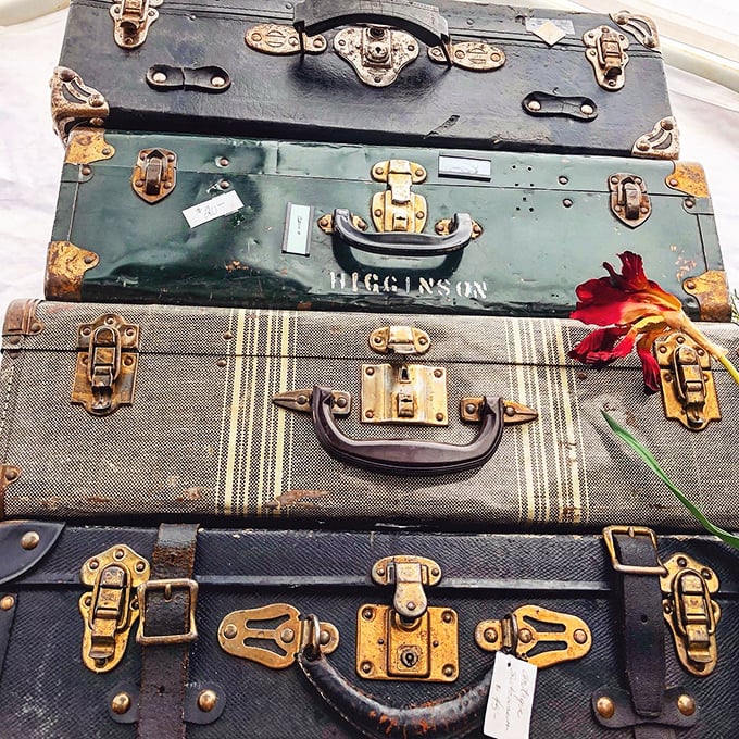 These weathered suitcases aren't just luggage; they're time capsules that have witnessed decades of journeys. Where might they take you next?