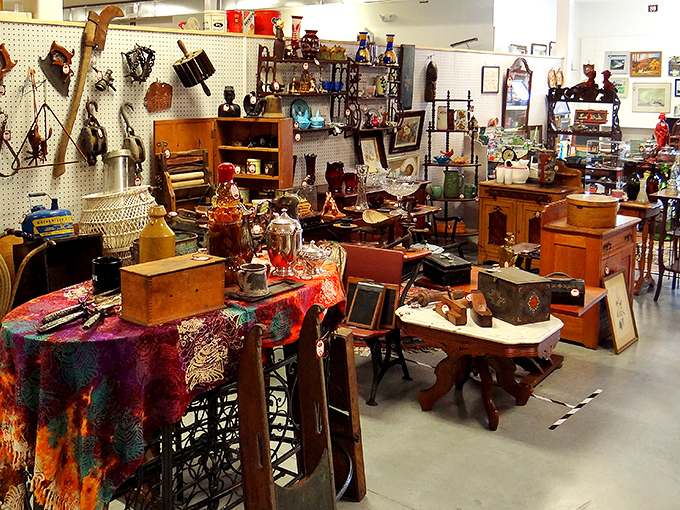 It's not clutter, it's curated chaos! This delightful hodgepodge of antiques is like your grandma's attic, but with price tags and better lighting.