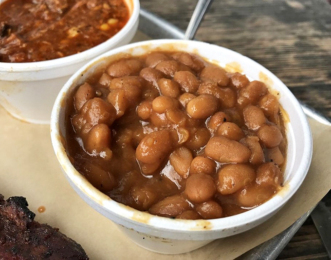 Bean there, done that? Not like this! These baked beans are swimming in a pool of sweet and savory bliss.
