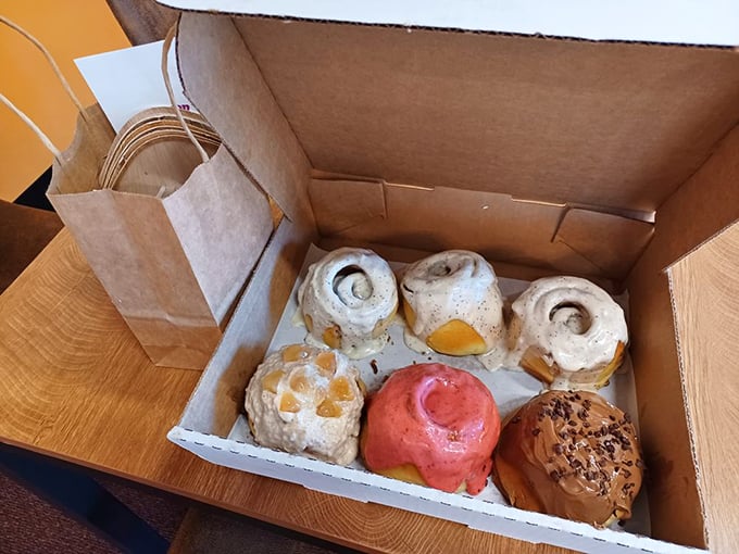 Box of joy, anyone? This assortment of cinnamon rolls is like a bouquet of flowers, except you can eat it. Win-win!