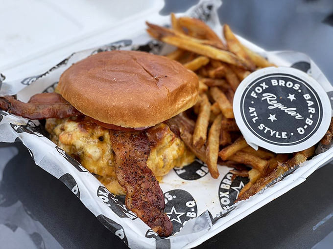 This isn't just a burger&mdash;it's a barbecue joint flexing its culinary muscles. The fries alone deserve their own fan club.