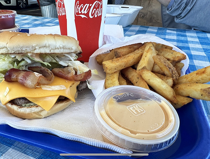 The classic combo that never goes out of style. This burger and fries duo is ready for its delicious close-up.