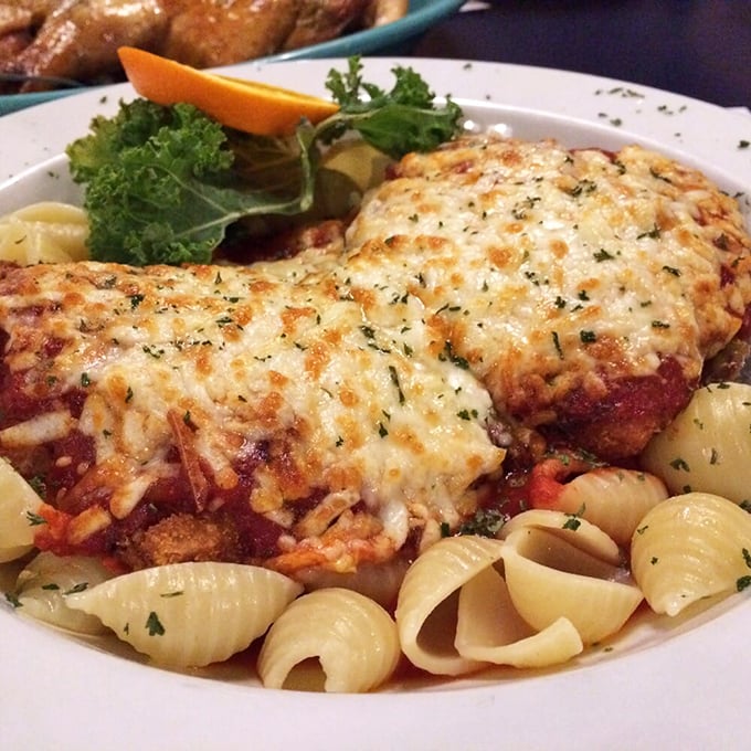 Who needs a trip to Italy when you've got this? The chicken parm here is so good, it'll have you speaking Italian by dessert.