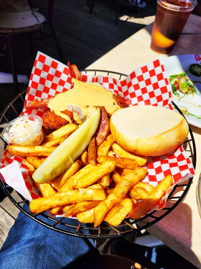 Who said seafood joints can't nail a chicken sandwich? This crispy beauty might just make you forget about the ocean for a minute.