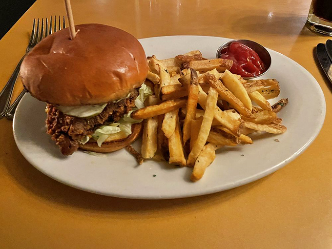 This isn't just a chicken sandwich, it's a tower of crispy, juicy perfection that'll make you forget about beef for a hot minute.