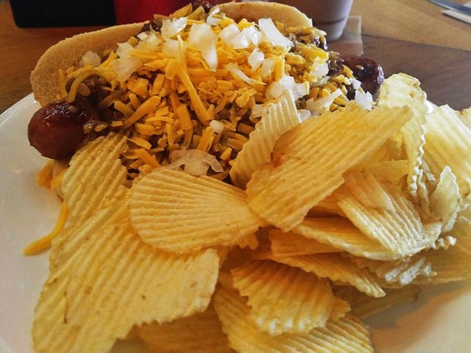 Chili dog or work of art? With this colorful ensemble, your taste buds are in for a flavor fiesta that would make a mariachi band jealous.