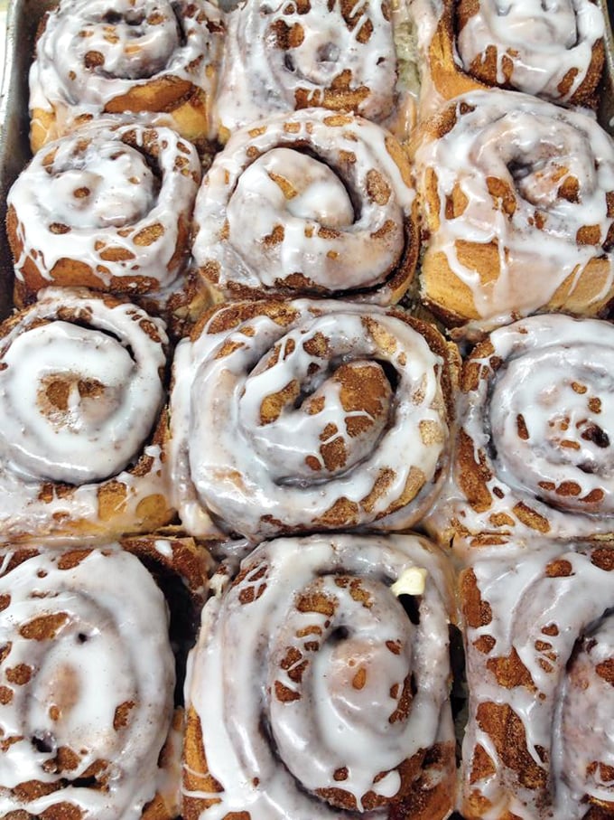 Cinnamon roll nirvana! These gooey spirals of joy are what dreams are made of &ndash; if your dreams involve waking up in a bakery.