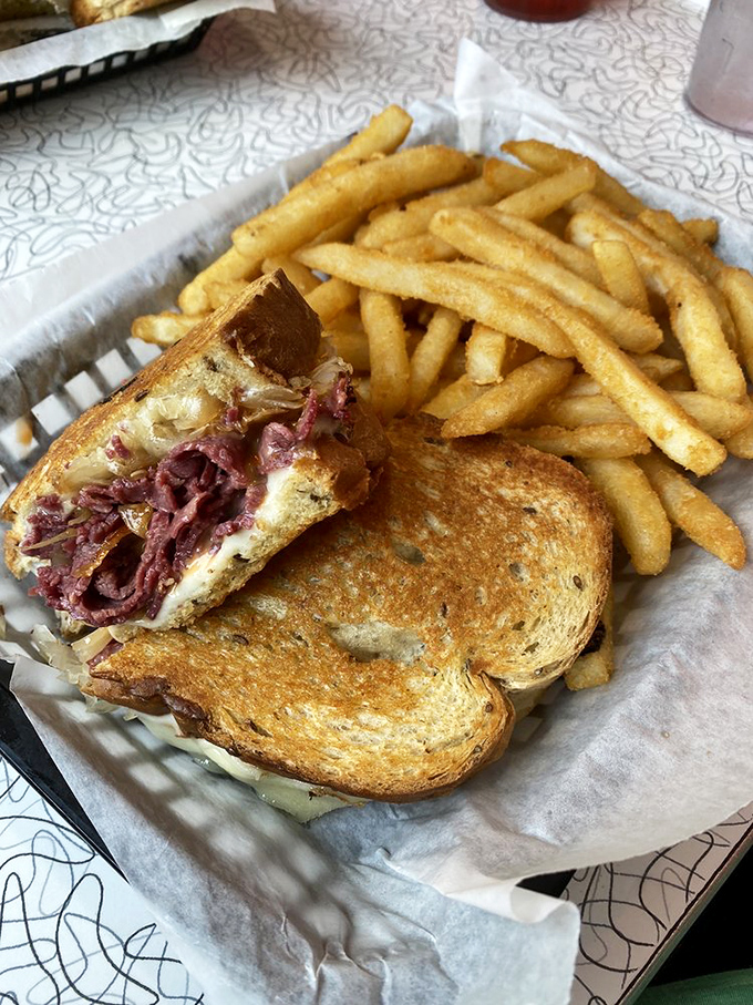 The Reuben that launched a thousand food comas. Packed tighter than a rush-hour subway, this sandwich is a delicious balancing act of flavors.