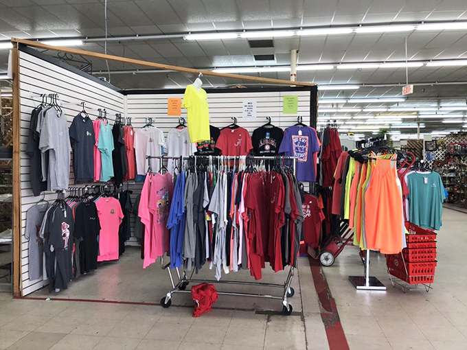 A rainbow of retro fashion awaits! From vintage band tees to that jacket your cool uncle definitely owned in the '80s.