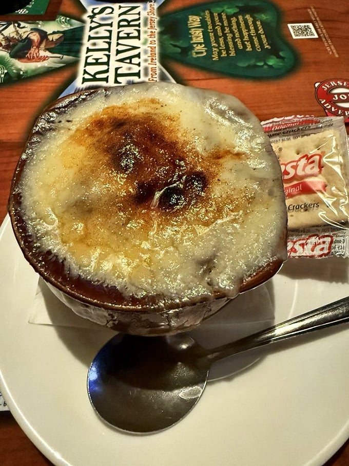 Bubble, bubble, toil and trouble! This French onion soup could cast a spell on even the most discerning wizard of comfort food.