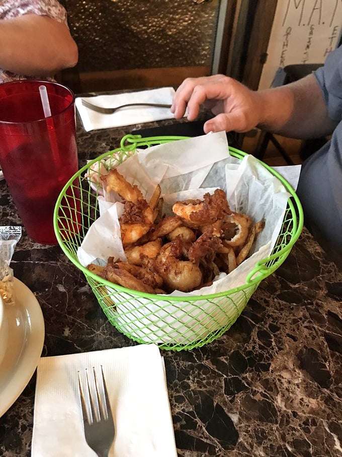 Golden, crispy, and utterly irresistible. These fried shrimp are like the potato chips of the sea - bet you can't eat just one!