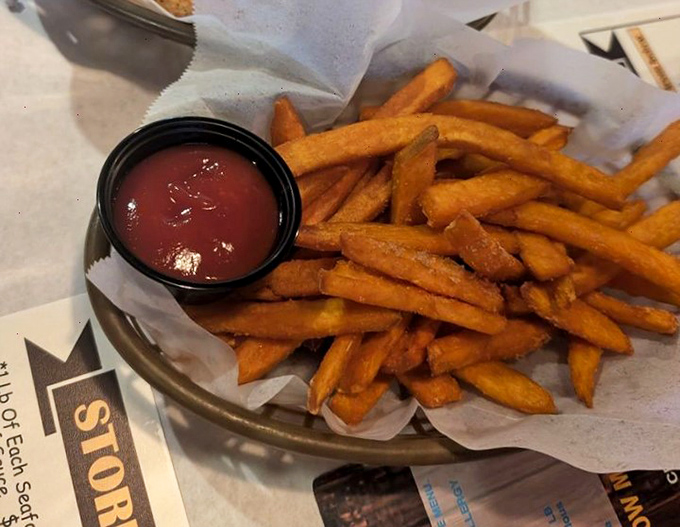 French fries or buried treasure? These golden spuds are the perfect sidekick to your seafood feast. Carb-loading never looked so good!
