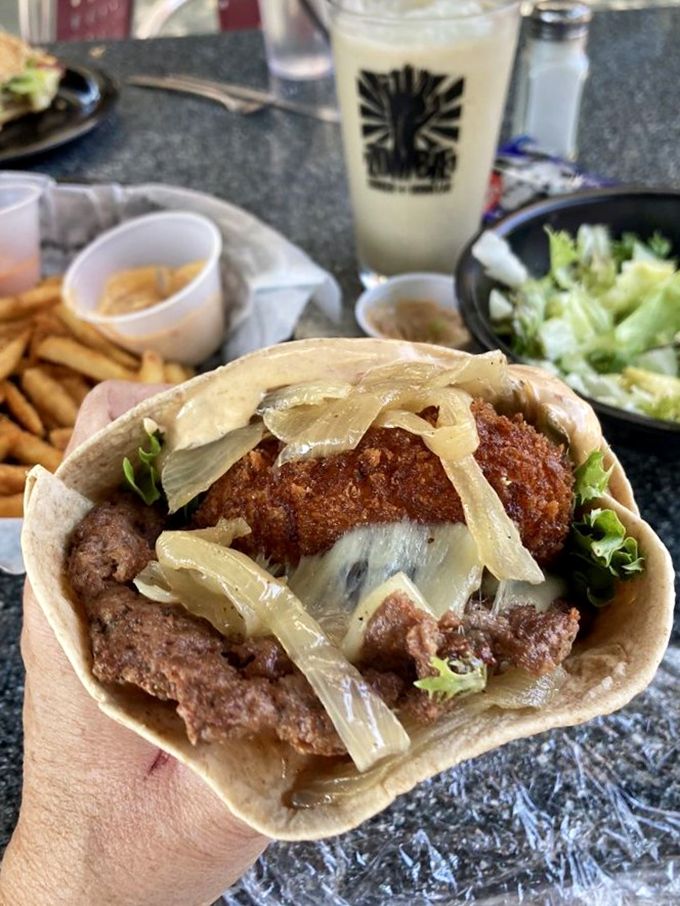 "Juan of the Dead" brings south-of-the-border flavor to the zombie apocalypse. This burger's got more kick than a reanimated corpse!