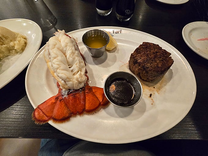 The ultimate "why choose?" dish! This surf and turf plate is like the Swiss Army knife of meals - versatile, impressive, and oh-so-satisfying.