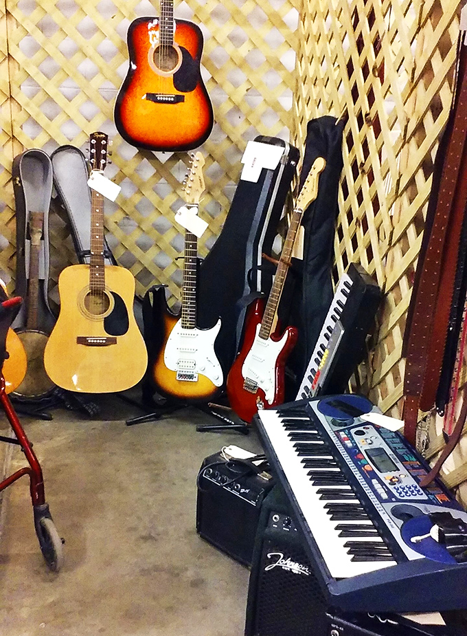 Rock on! This corner is music to a collector's ears, with guitars and keyboards ready to star in your next garage band reunion.