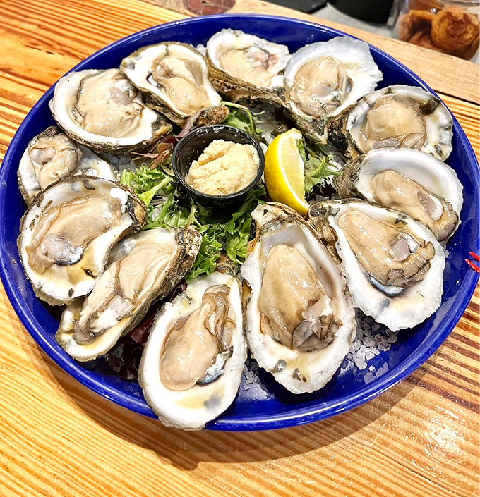 Shiver me timbers! These oysters are so fresh, they might just start gossiping about the other seafood on your plate.