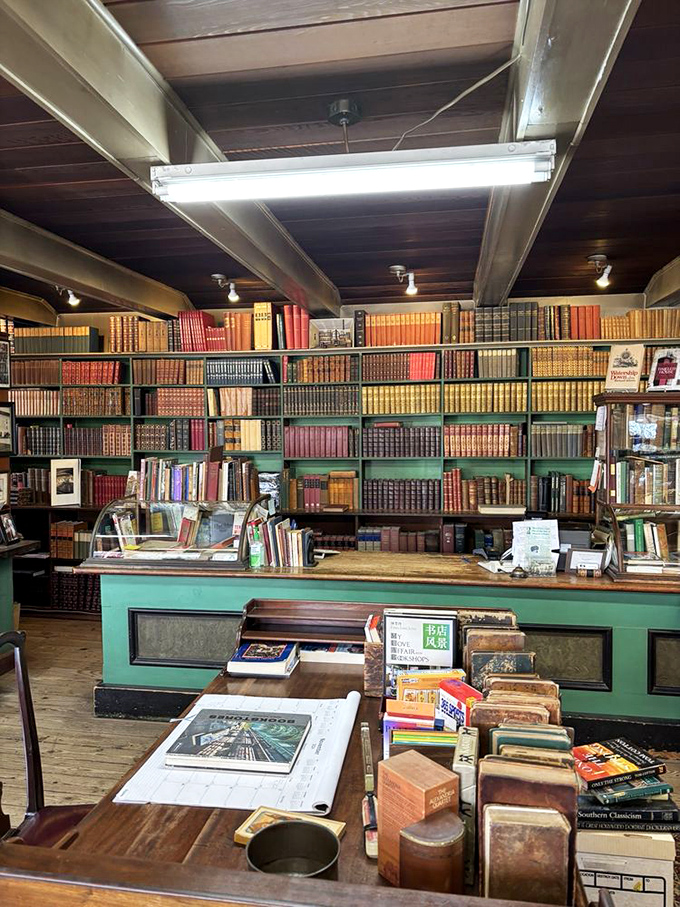 The checkout counter: where bibliophiles' dreams come true and wallets go to diet. Resist the urge to build a fort here.