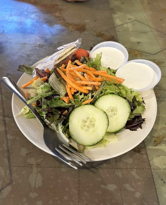 A salad that's anything but plane! Fresh veggies and crisp greens make this dish the perfect pre-flight fuel.