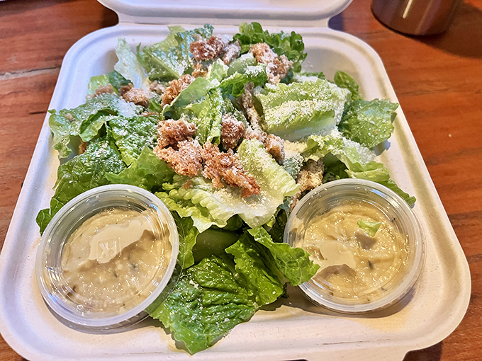 A salad that actually excites! This isn't your average rabbit food. The Block Wedge is a crunchy, creamy adventure that might just steal the spotlight from its pizza cousins.