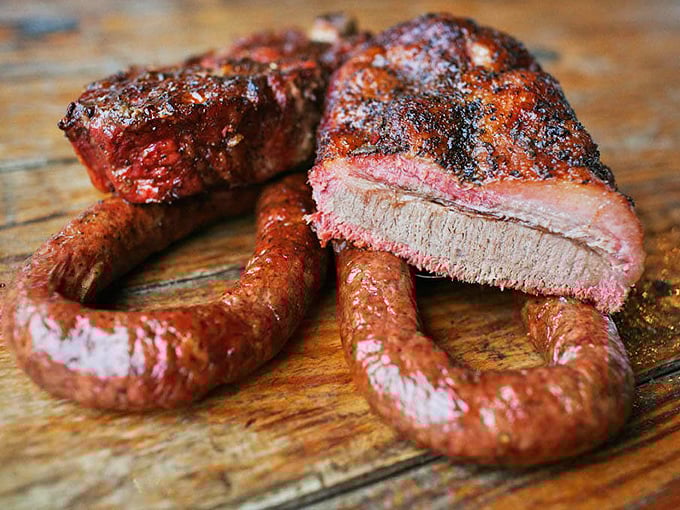 Sausage links that could make a grown man cry. These smoky cylinders of joy are what food dreams are made of.