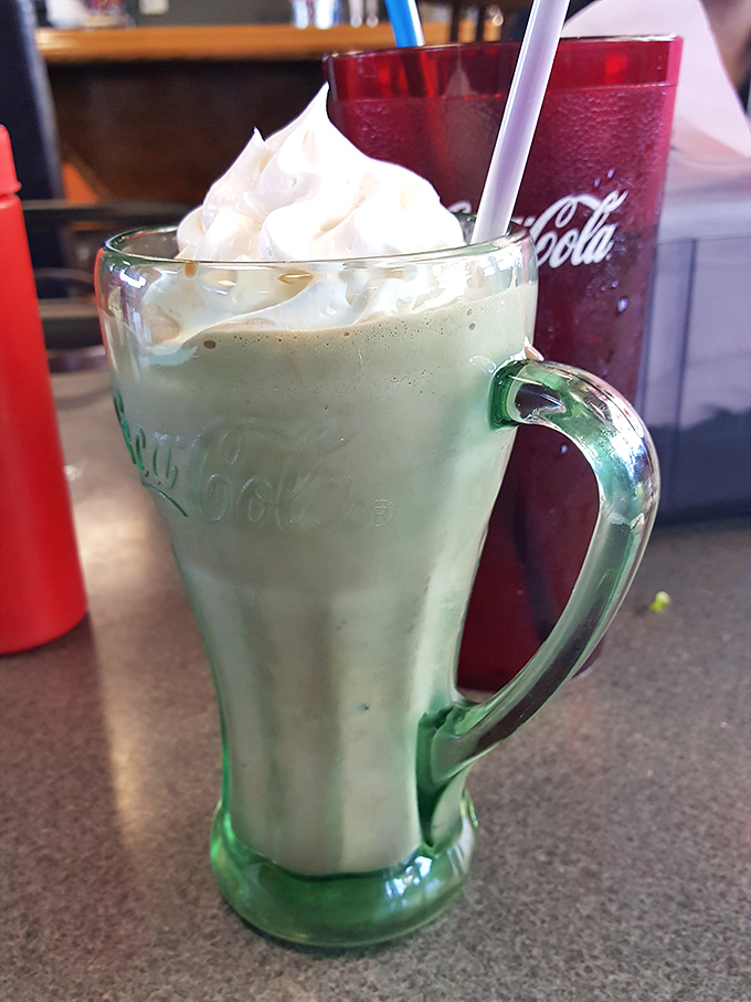 Cloud nine in a glass! This shake's whipped cream topping is so fluffy, it could double as a pillow for sweet dreams.