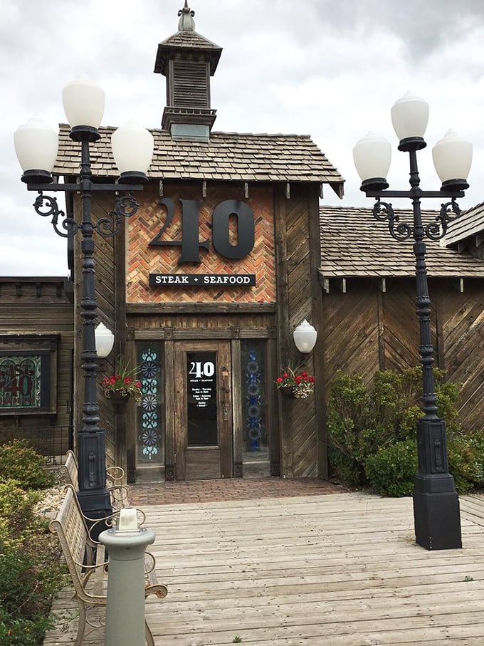 Howdy, sailor! 40 Steak and Seafood's rustic-meets-refined exterior promises a culinary journey from range to reef in Bismarck.