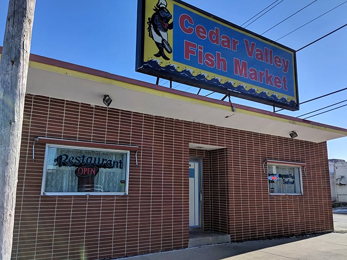 Cedar Valley Fish Market: Proof that great things come in small packages. Don't let the modest exterior fool you – fishy magic happens here!