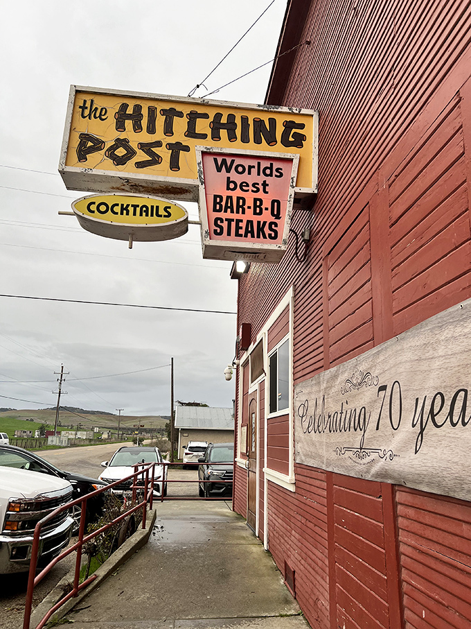 The Hitching Post: Come for the world's best steaks, stay because you're too full to move.