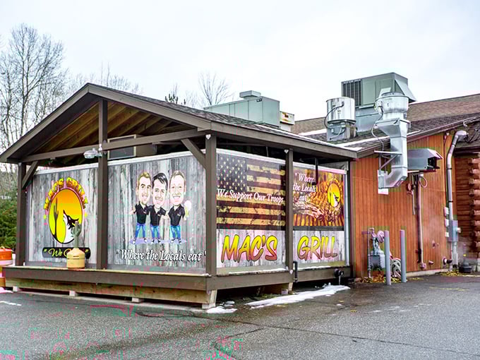 Mac's Grill: Where lumberjacks meet gourmands. This log cabin of carnivorous delights is serving up a feast fit for Paul Bunyan.