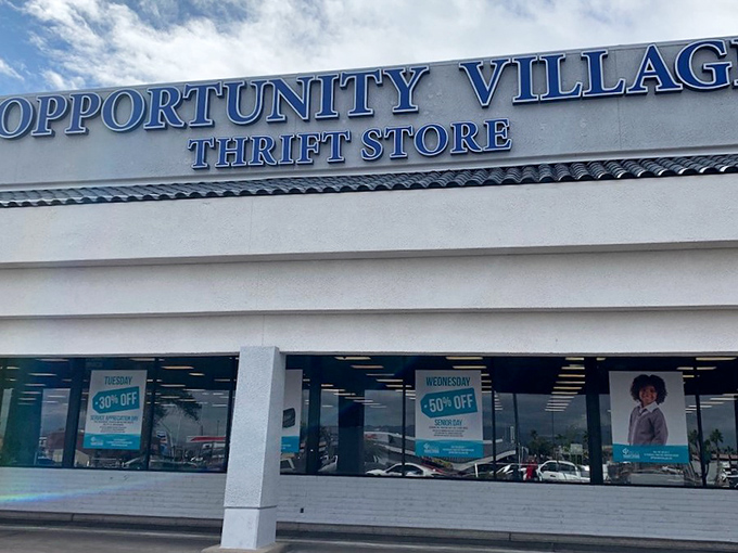 Deseret Industries: Where your next conversation piece awaits. It's like an treasure chest exploded into a warehouse!