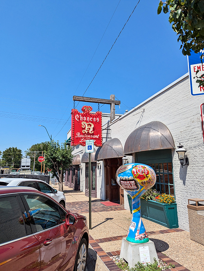 This sign doesn't just light up the street &ndash; it lights up your life! Chances "R" you'll be planning your next visit before the check arrives.