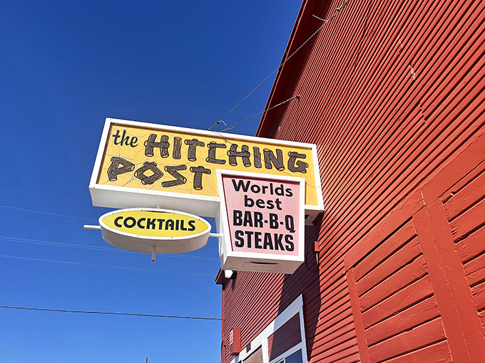 Red exterior, yellow sign&mdash;it's the McDonald's of steakhouses, if Ronald had a passion for prime rib.
