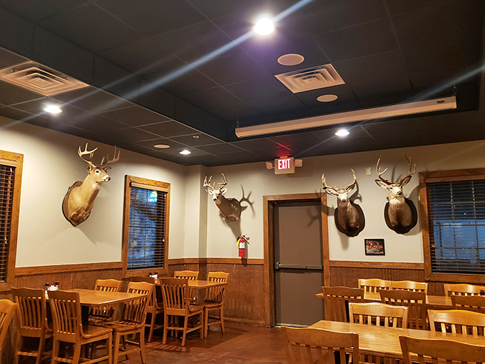 Those mounted deer heads aren't just decor &ndash; they're the previous tenants who couldn't resist the aroma. Just kidding, probably!