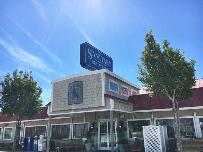 From lighthouse to lunch spot! Sanitary Fish Market's classic fish market vibe will transport you back to simpler, equally delicious times.
