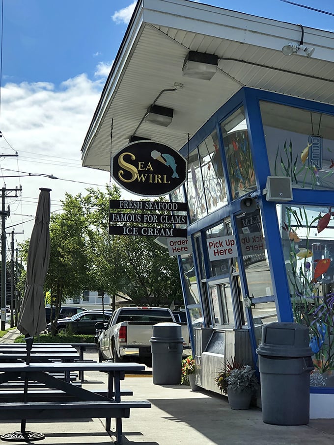 Ice cream and seafood? Sea Swirl's got both! It's like a beach day for your taste buds, minus the sand in your shoes.