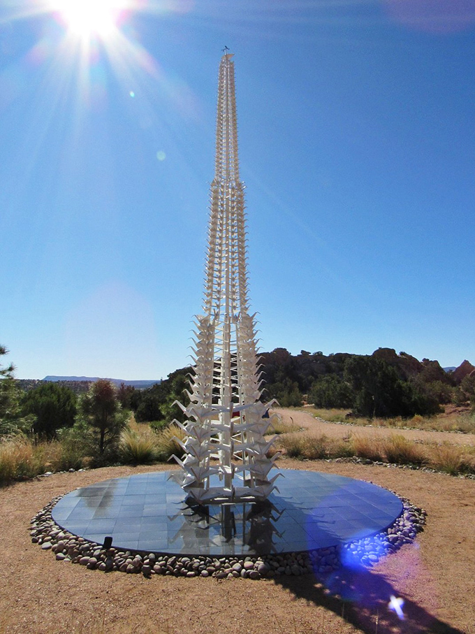 Part sculpture, part sundial, all awesome. This cosmic creation is what happens when art and science have a New Mexican fiesta!