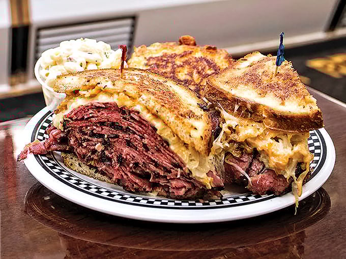 Meat the star of the show! This Reuben is packing more layers than a Shakespeare play.