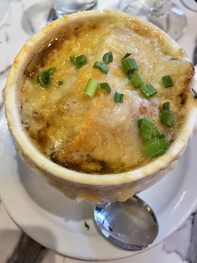 French onion soup so good, it's bringing tears to my eyes. And no, it's not just the onions &ndash; it's pure joy in a bowl.