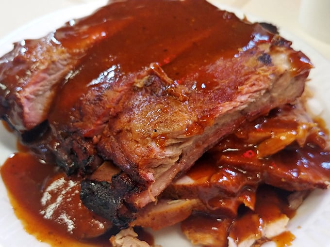 These ribs aren't just fall-off-the-bone tender, they're practically levitating. Roy's sauce is so good, you might be tempted to drink it straight.