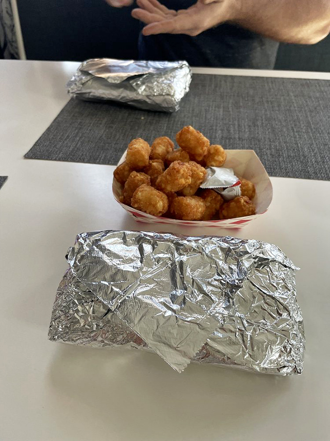 Dynamic duo alert! These breakfast burritos and tater tots are the Batman and Robin of the breakfast world.