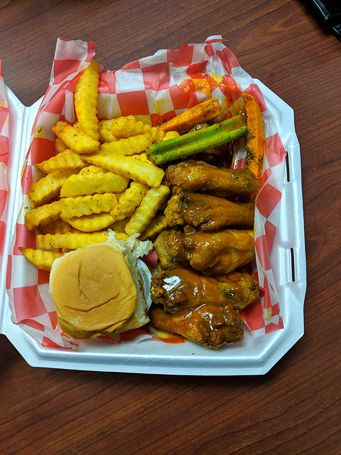 The classic red and white checkered paper cradles these saucy beauties like they're precious cargo. Because they are.